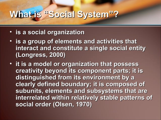 Social system of a school | PPT | Professional School | Postgraduate ...
