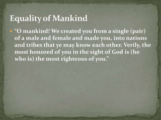 Social system of islam | PPTX