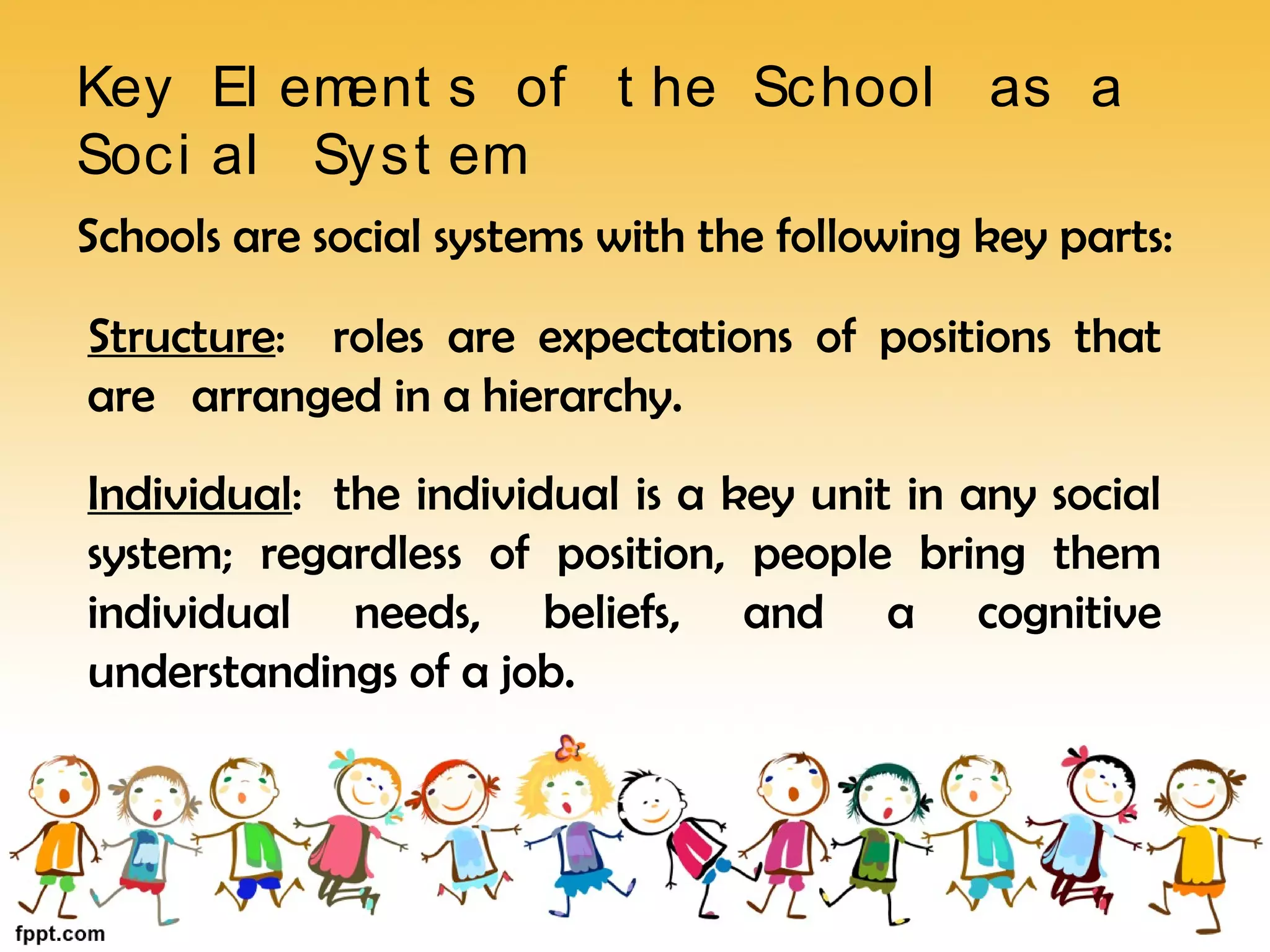 Social system of the school | PPT