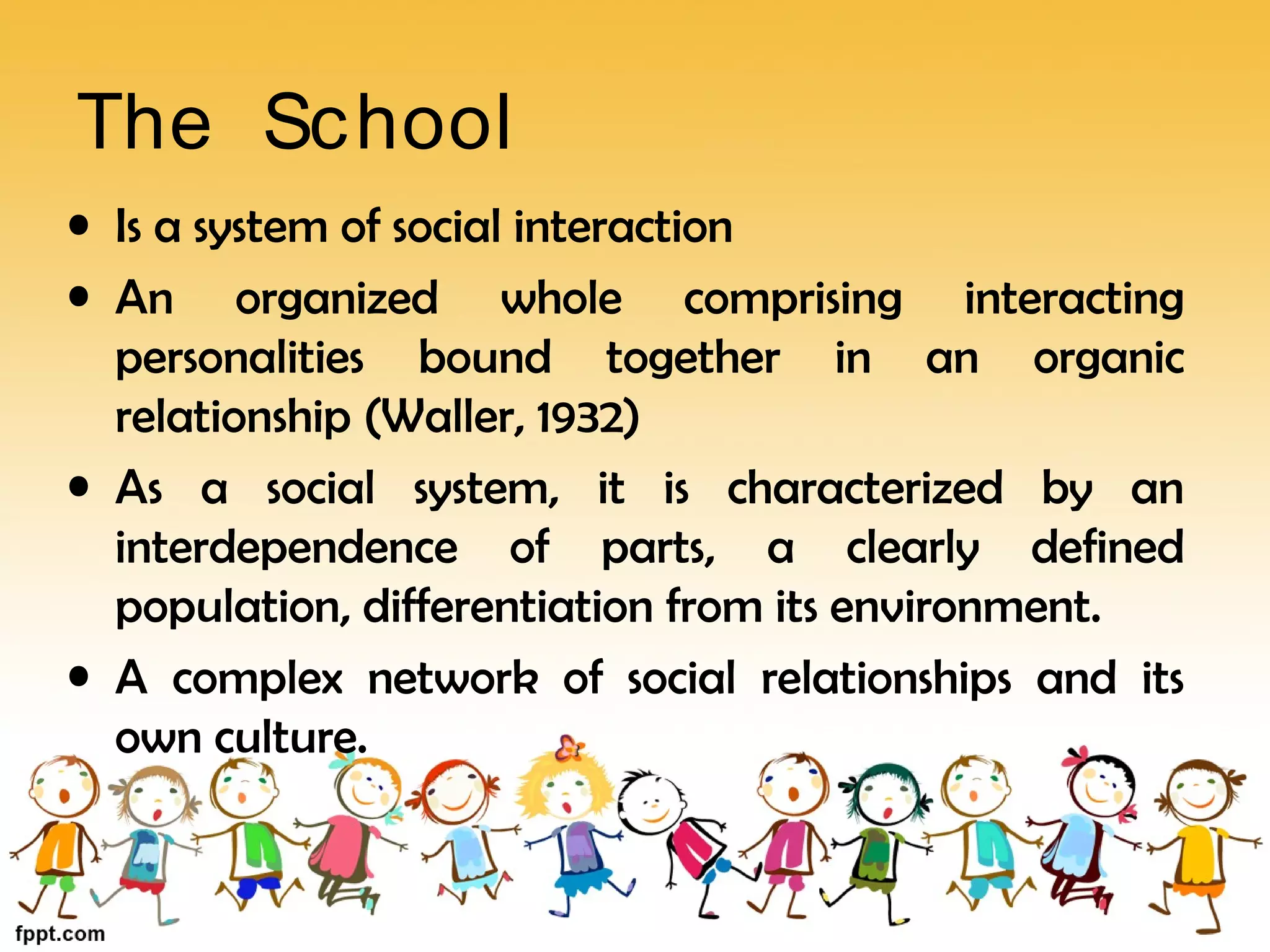Social system of the school | PPT