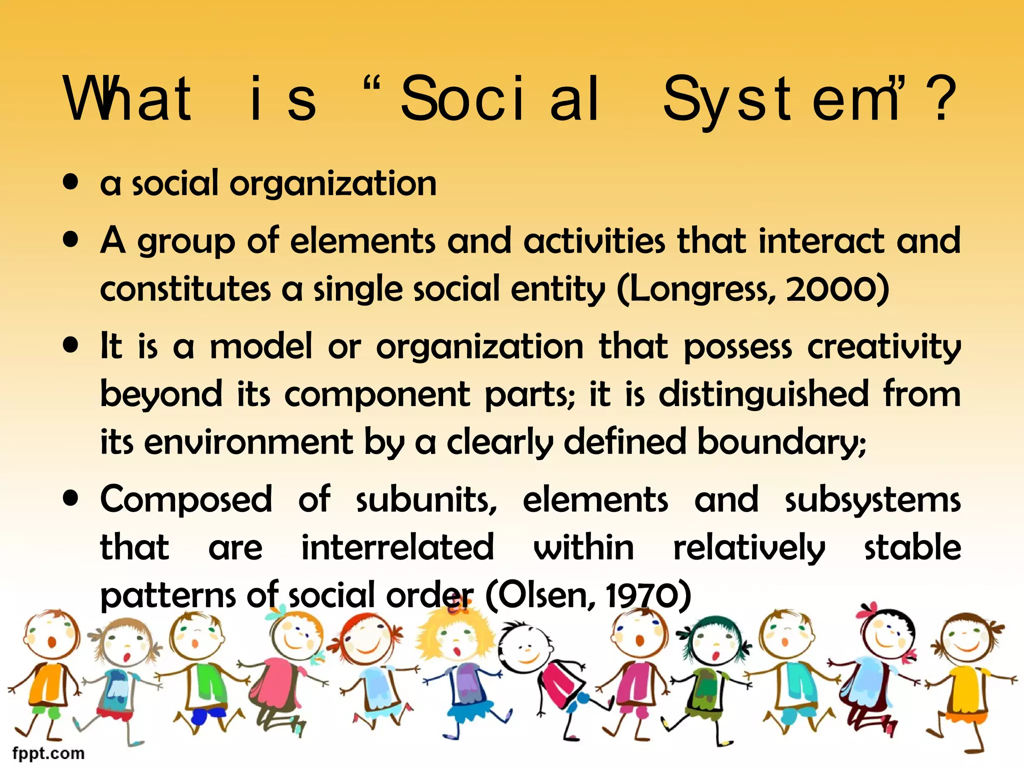Social system of the school | PPT