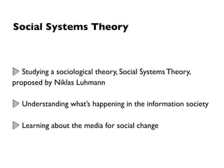 Social Systems Theory 2012 #1 | PDF