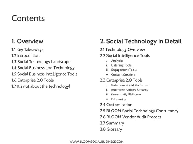BLOOM Social Media: Navigating the Social Technology Landscape | PPT