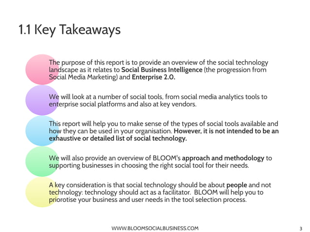BLOOM Social Media: Navigating the Social Technology Landscape | PPT