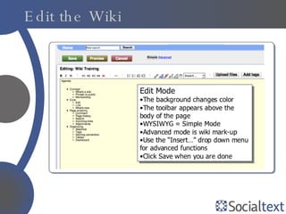 Socialtext Wiki Overview | PPT