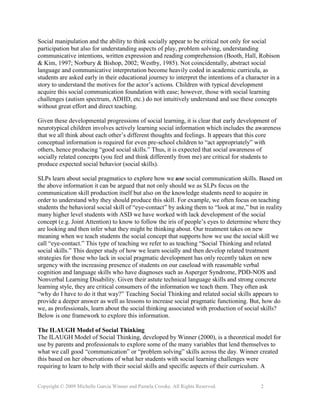 Social Thinking Journal Article | PDF