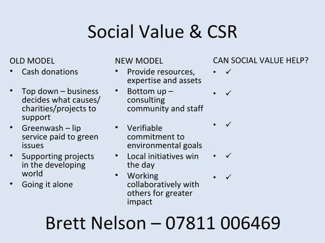 Social Value & CSR | PPT