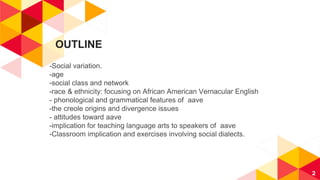 Social variation (SLT) | PPTX