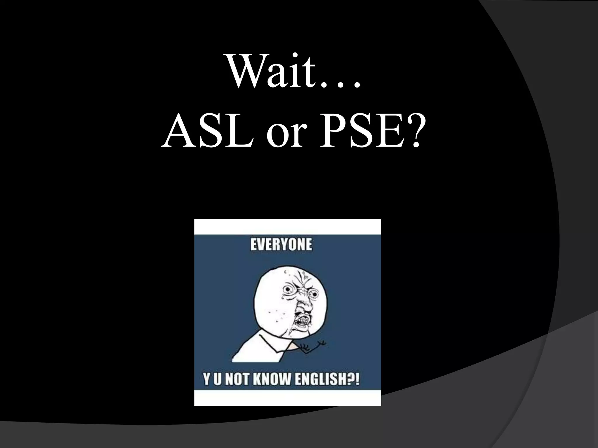Social vs. Academic ASL PPT | PPTX