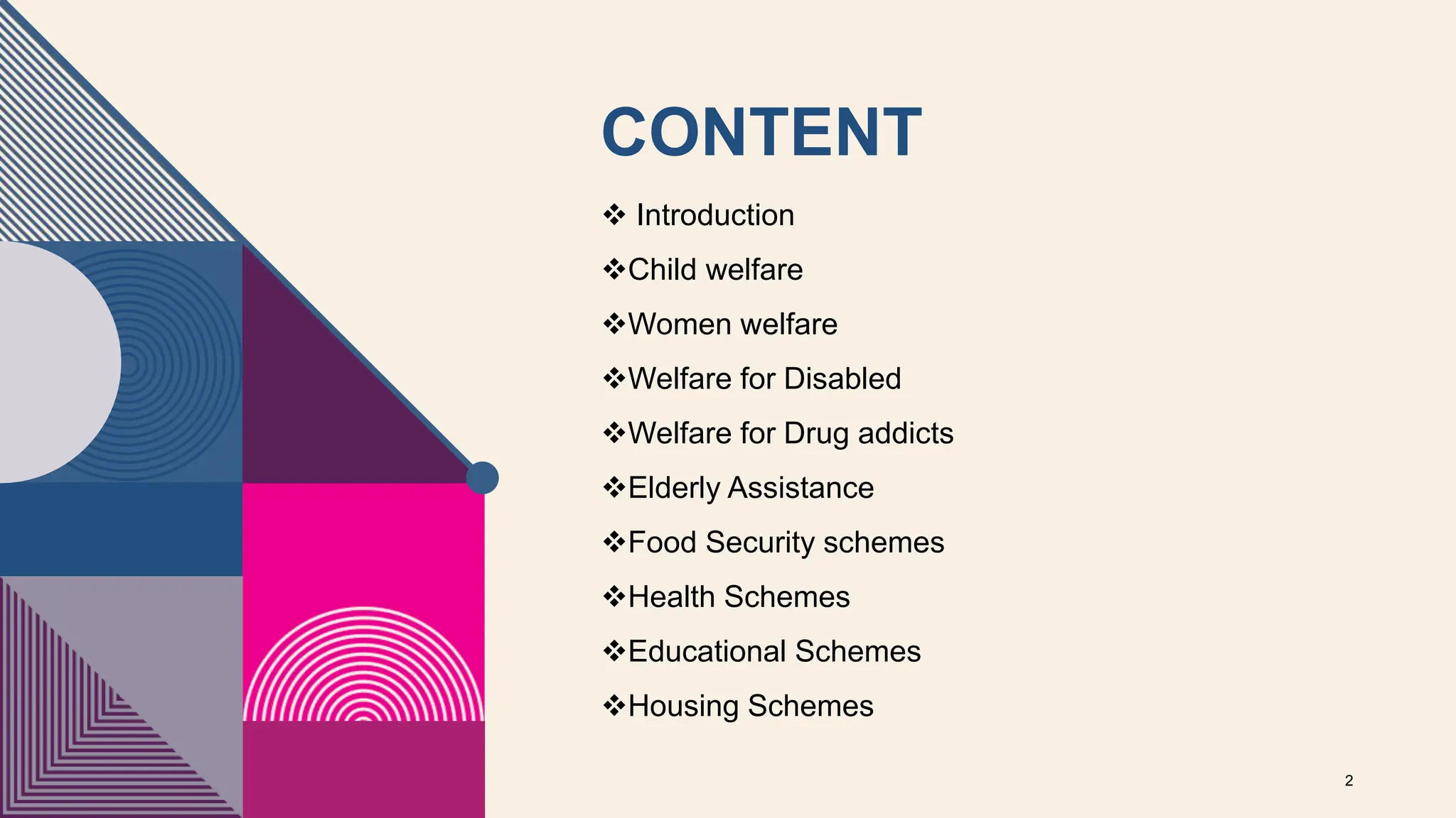 social welfare programmes of India and their schemes | PPTX