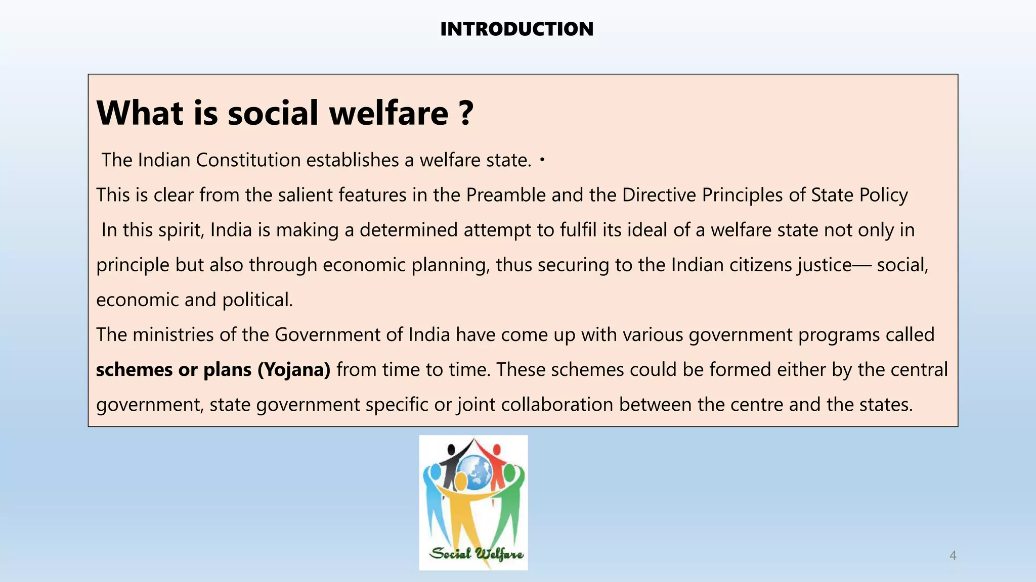 Social welfare programs in India | PPT