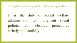 Social welfare administration | PPTX