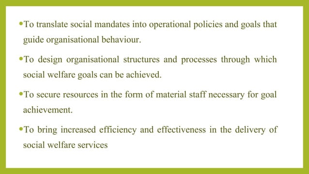 Social welfare administration | PPTX | Government Support and Welfare ...