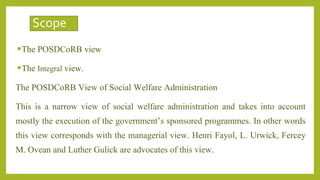 Social welfare administration | PPTX