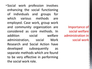 Social welfare administration | PPTX