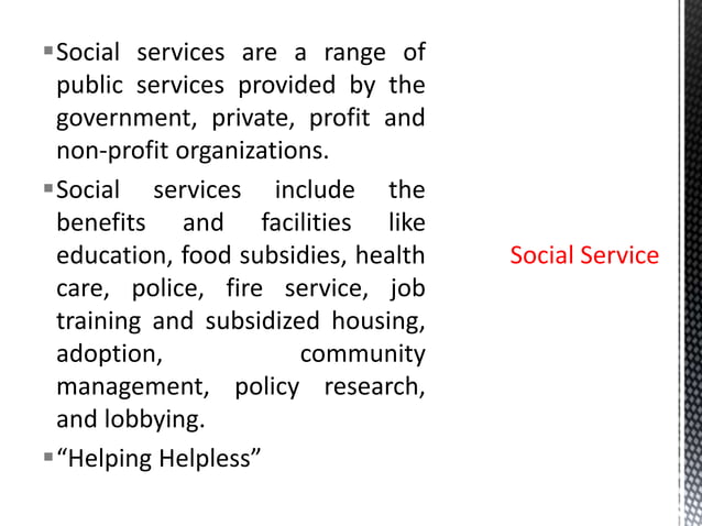 Social welfare administration | PPTX