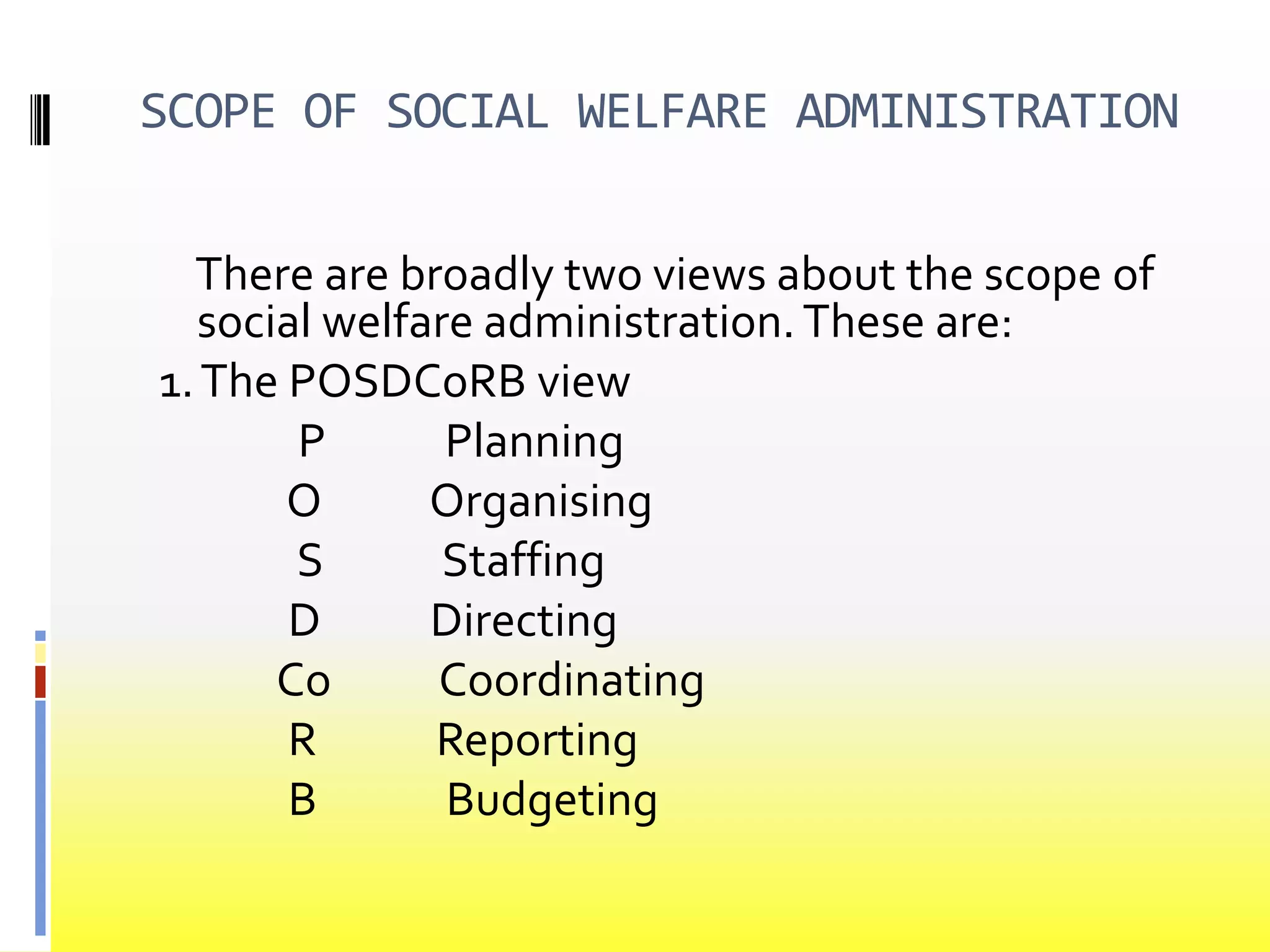 Social welfare administration 2 | PPTX