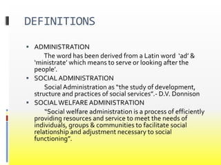 Social welfare administration 2 | PPTX
