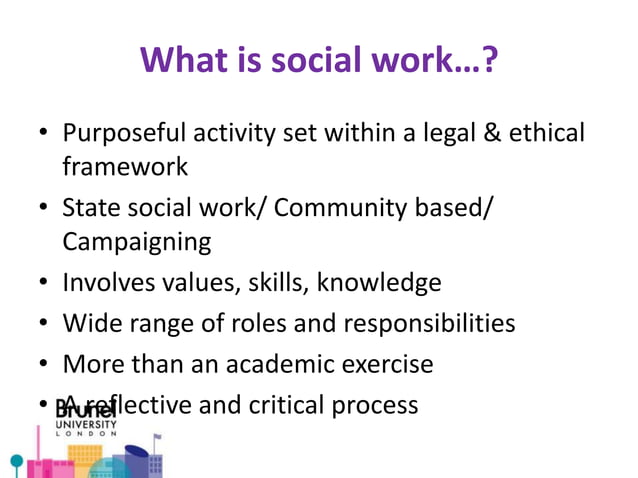 Course Presentation: Social Work | PPT