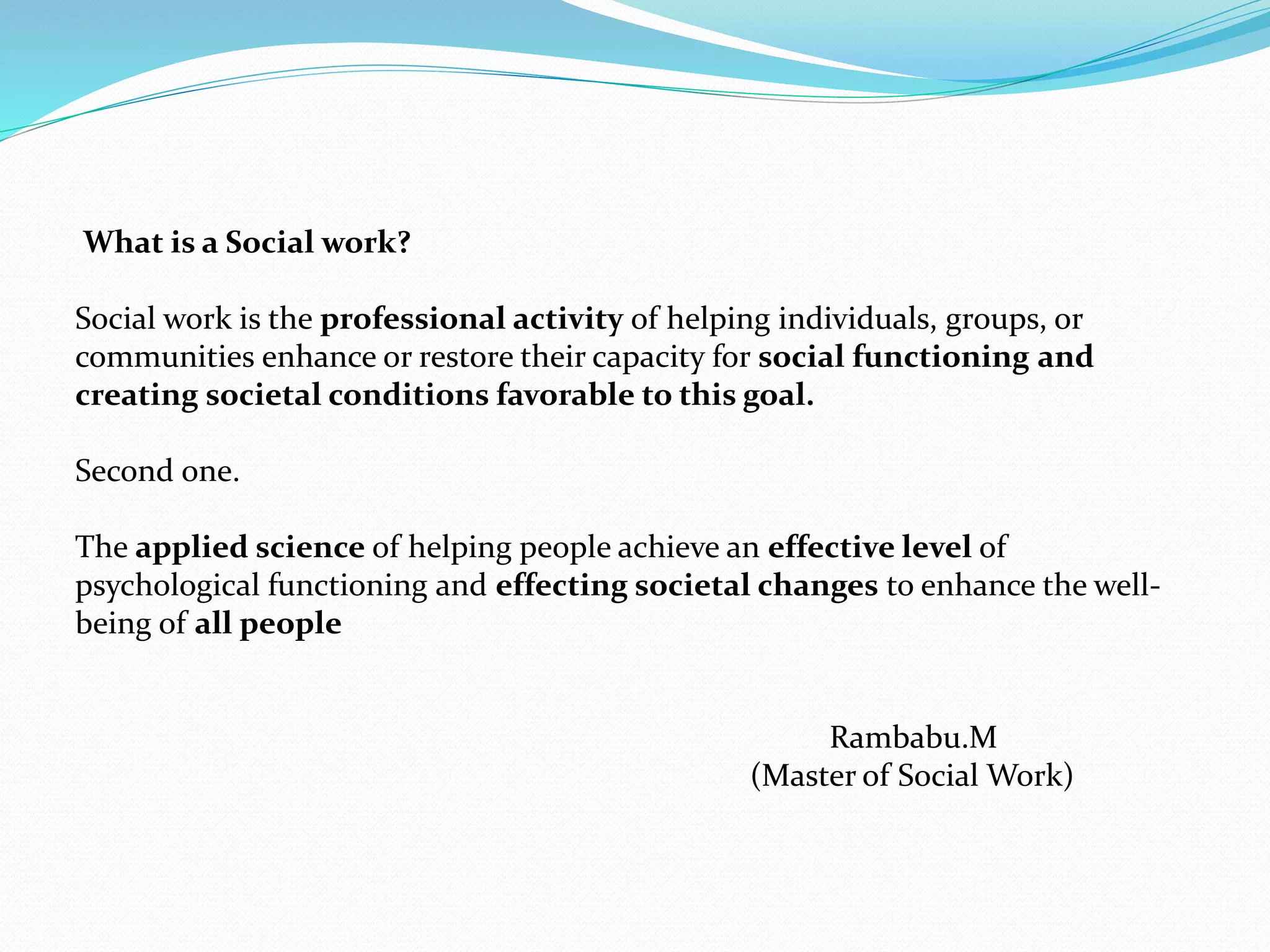 Social work | PPT