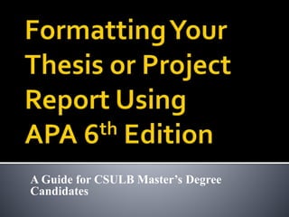 Social Work 2014 15 APA 6th ed. Formatting Rules | PPTX | Desktop ...