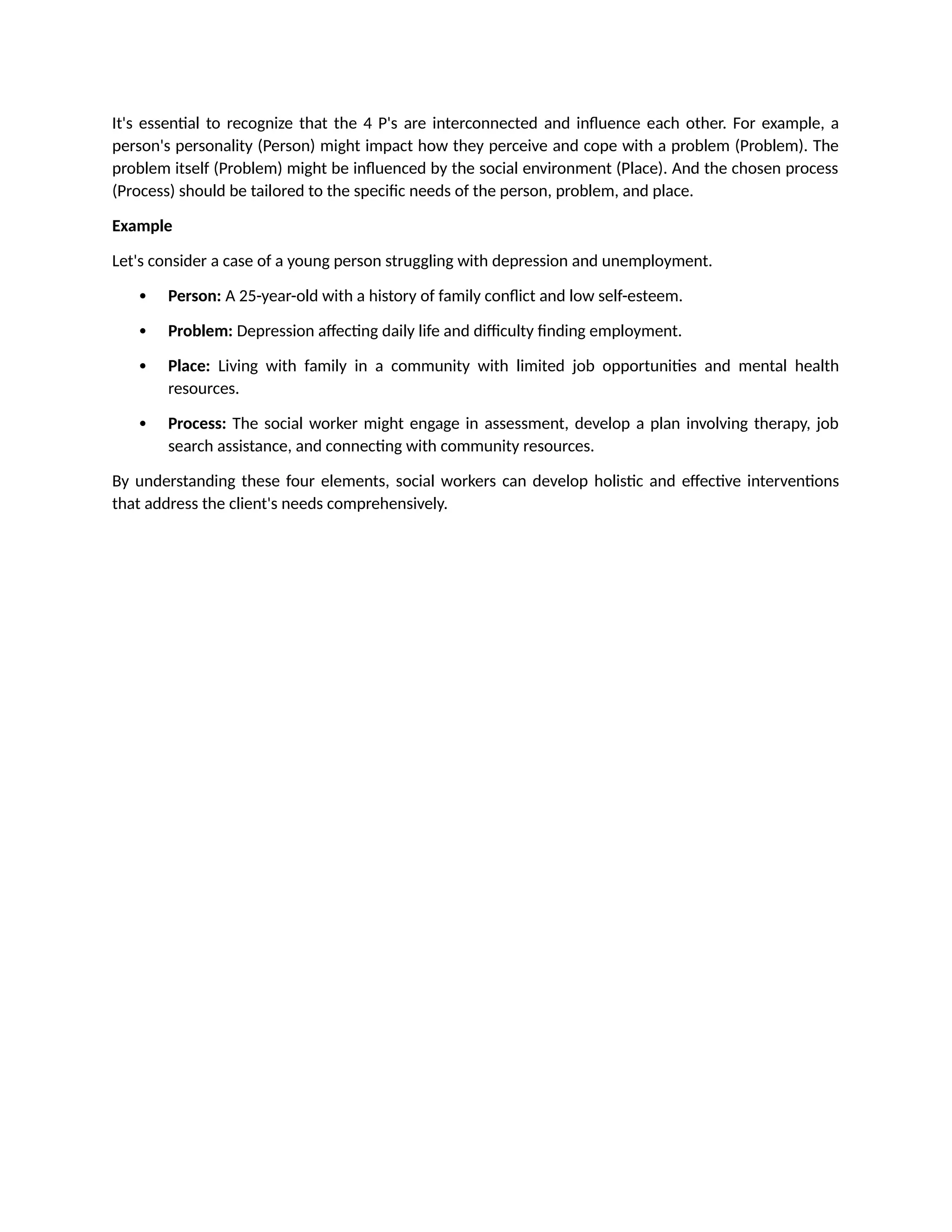 Social Work and the 4 P's(Person,Prob.Place,Process).docx