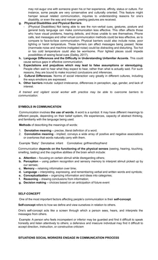 SOCIAL WORK COMMUNICATION Definitions Review | PDF