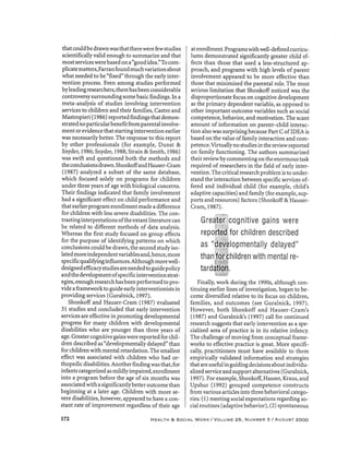 Social Work Early Intervention for Young Children with Developmental ...