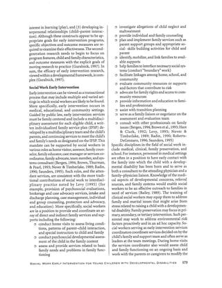 Social Work Early Intervention for Young Children with Developmental ...