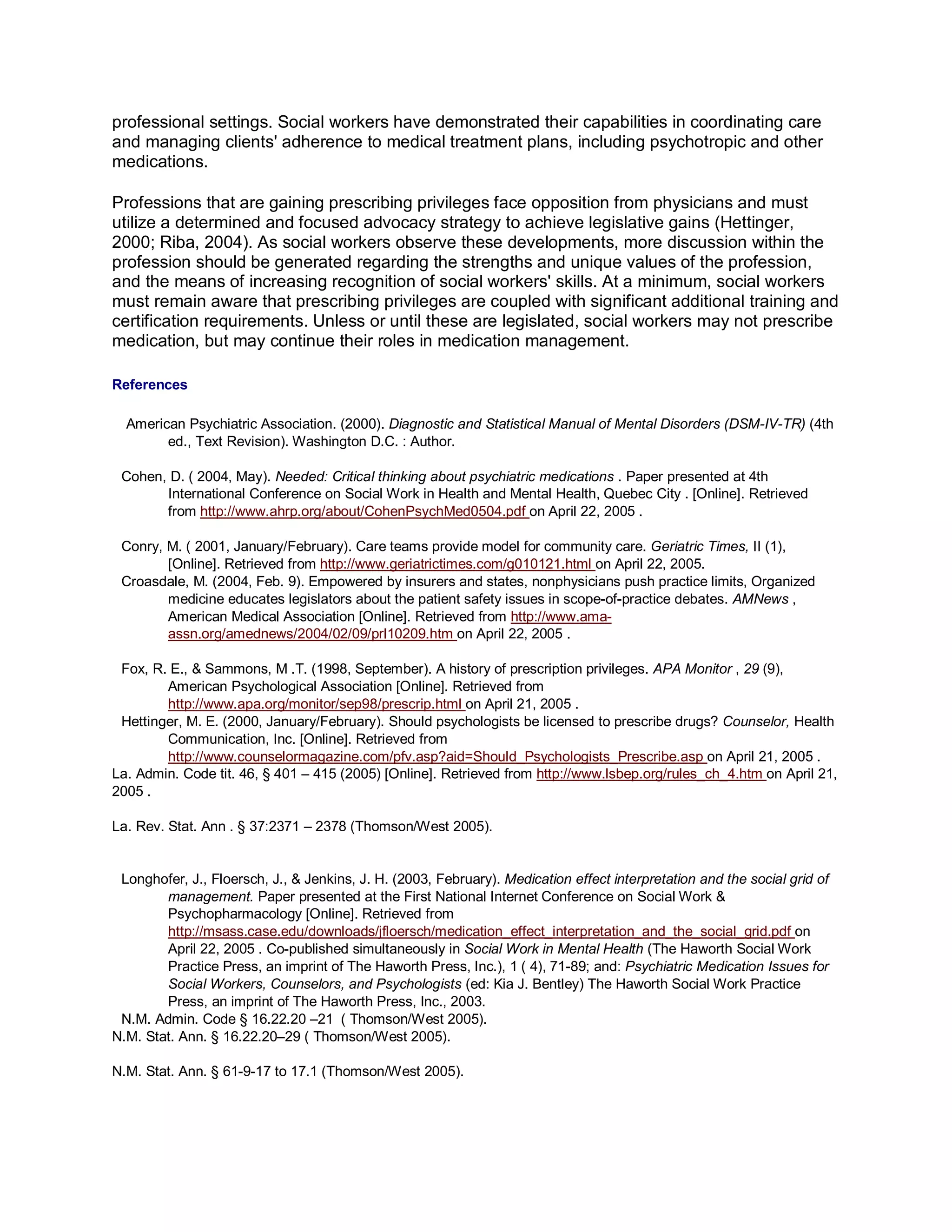 Social workers and medication management | PDF