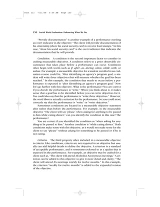 Social work: Crafting Goals and Objectives | PDF