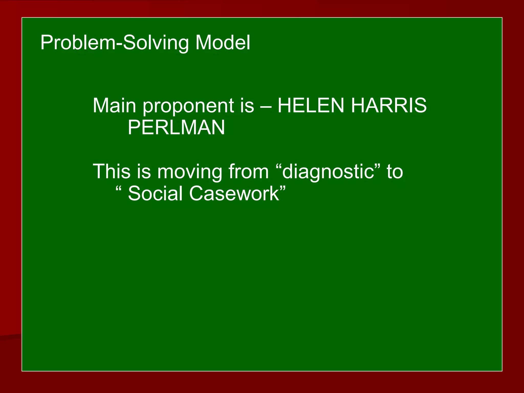 Social work helping models and approaches | PPT