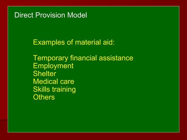 Social work helping models and approaches | PPT