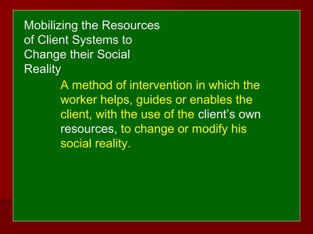 Social work helping models and approaches | PPT