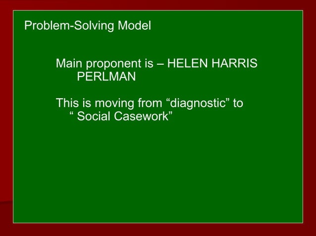 Social work helping models and approaches | PPT