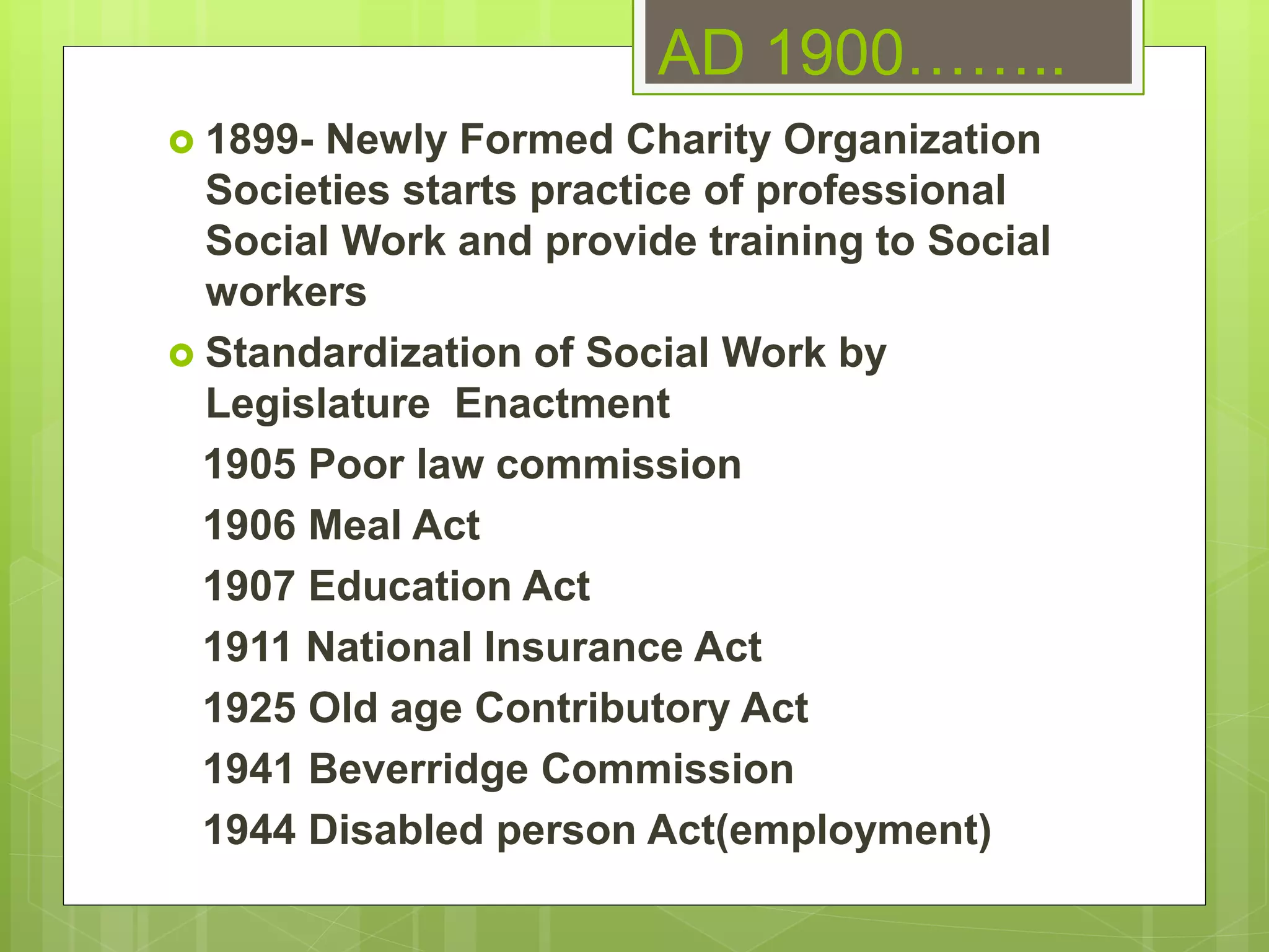 Social work history in uk | PPTX