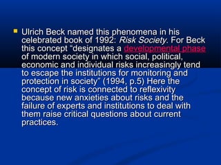 Social work in a Risk Society | PPT