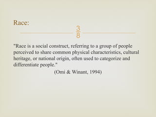 social work presentation race ethnicity and diversity | PPTX