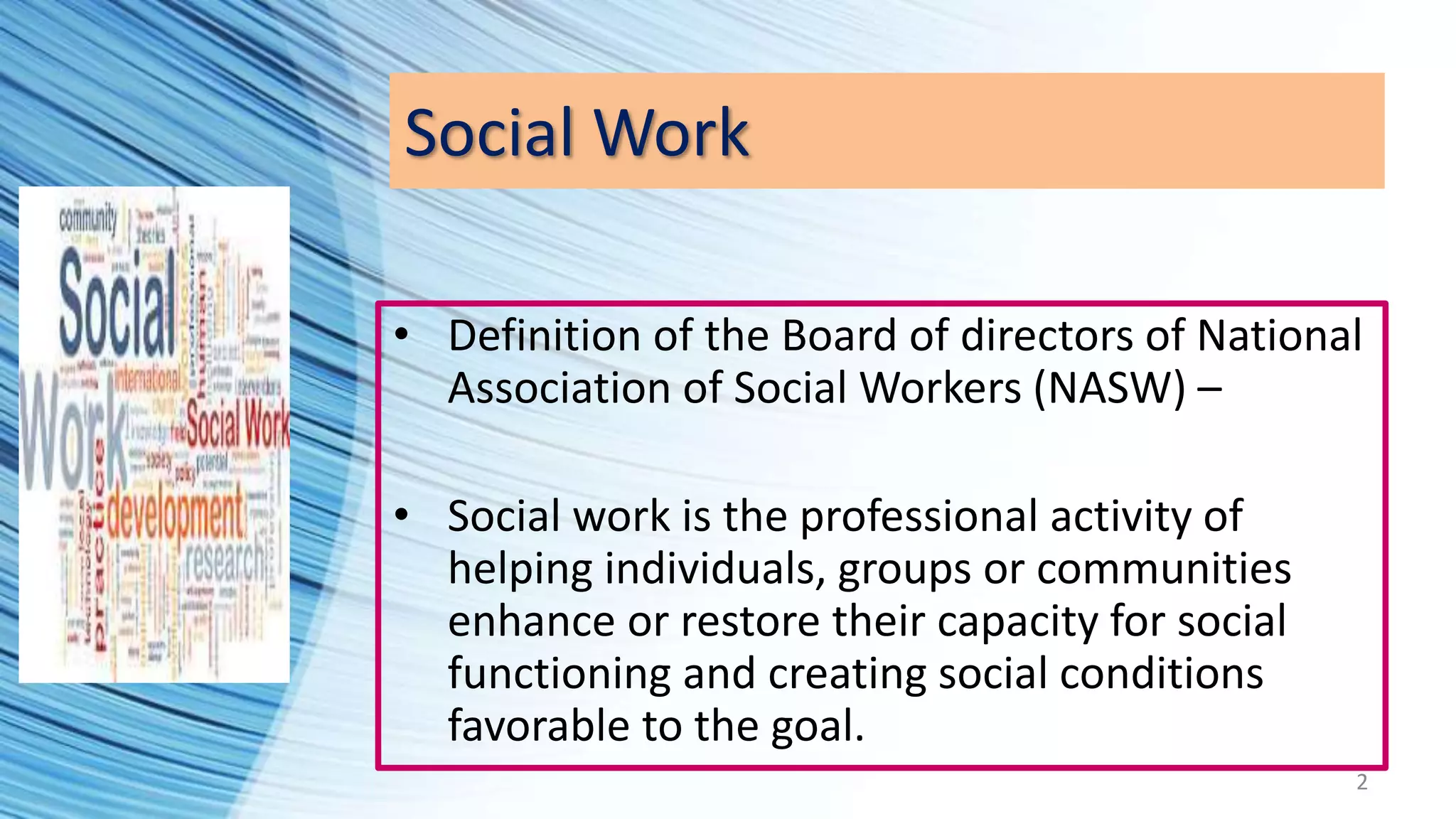 Social work relationship with social science discipline | PPT