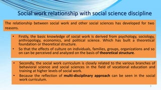 Social work relationship with social science discipline | PPT