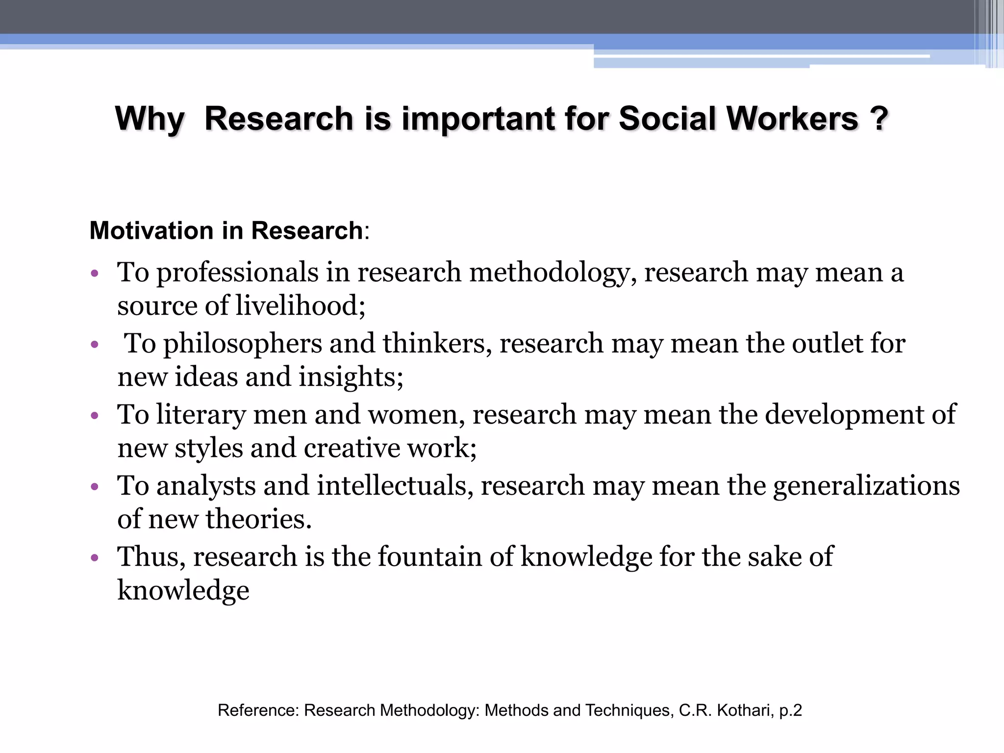 Social work research | PPT