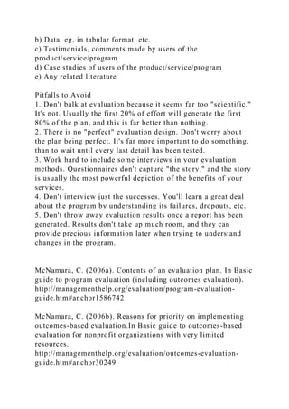 Social Work Research Planning a Program EvaluationJoan is a soc.docx