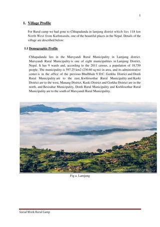 Social work rural camp report | PDF