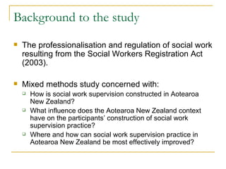 Social work supervision in aotearoa new zealand | PPT