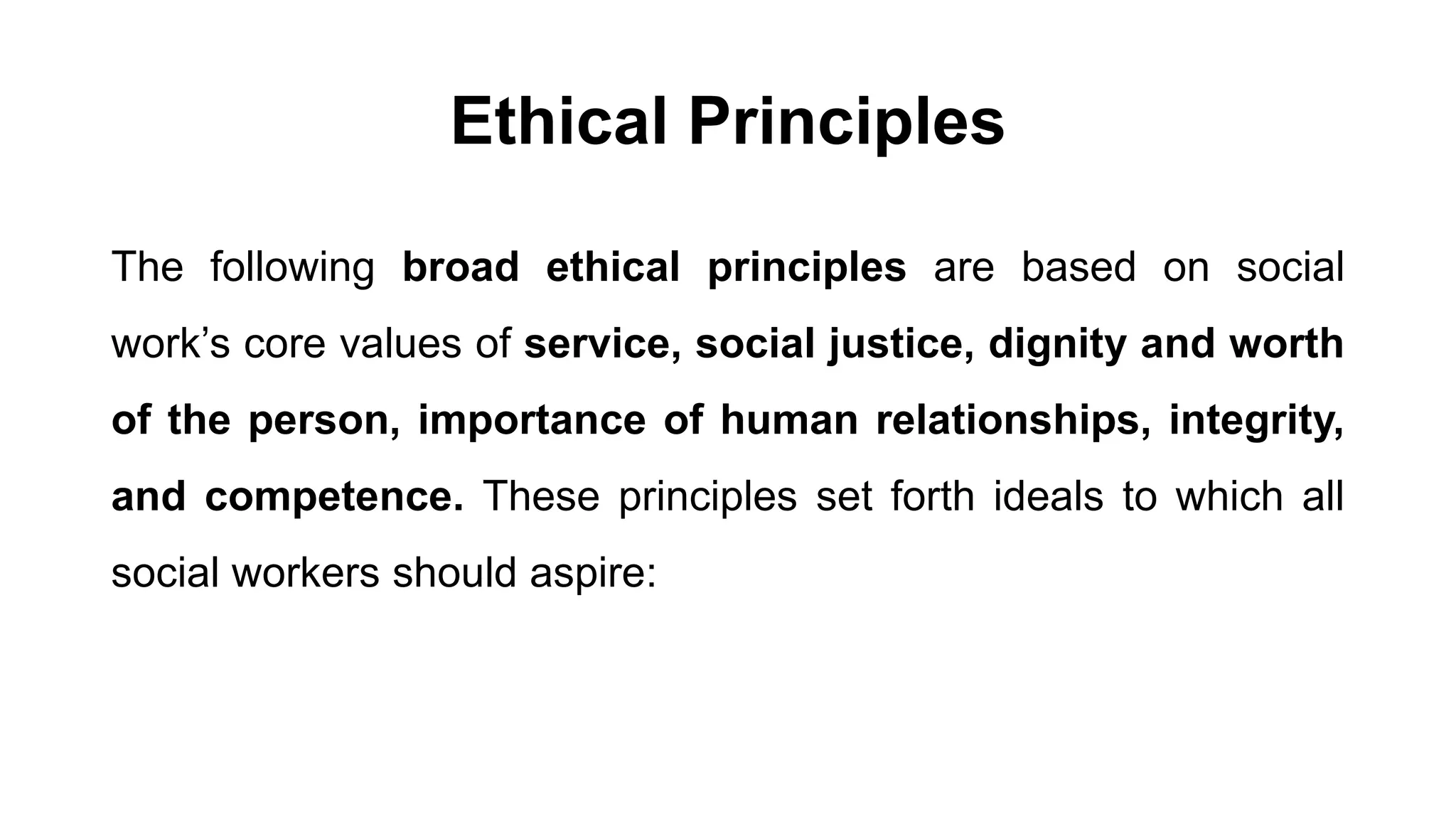 Social work values & ethics | PPTX