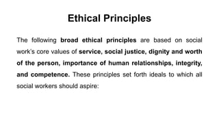 Social work values & ethics | PPTX