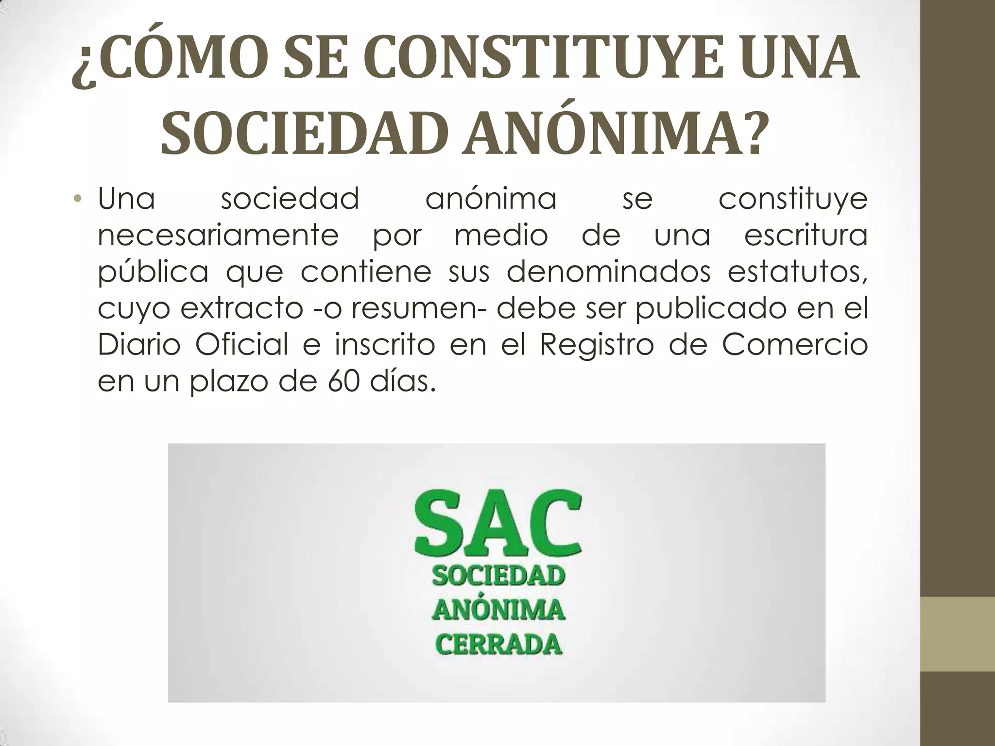 Sociedad anonima cerrada | PPTX