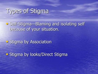 Societal needs, myths and stigma education for life | PPT