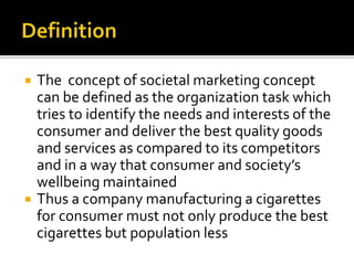 Societial marketing concept | PPTX