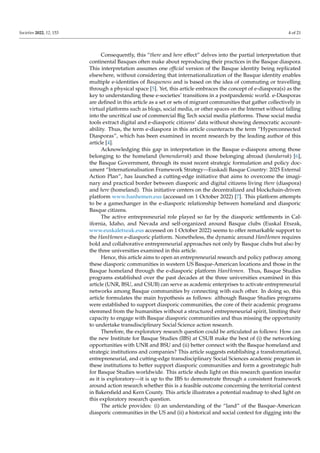 Western US Basque-American e-Diaspora: Action Research in California ...